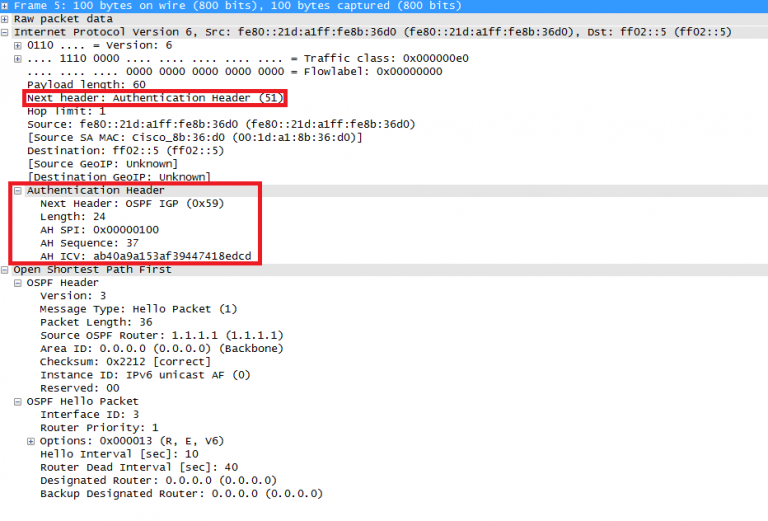 OSPFv3 Authentication and Encryption