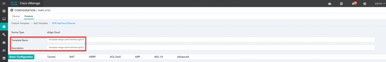 Cisco SD-WAN Device and Feature Templates