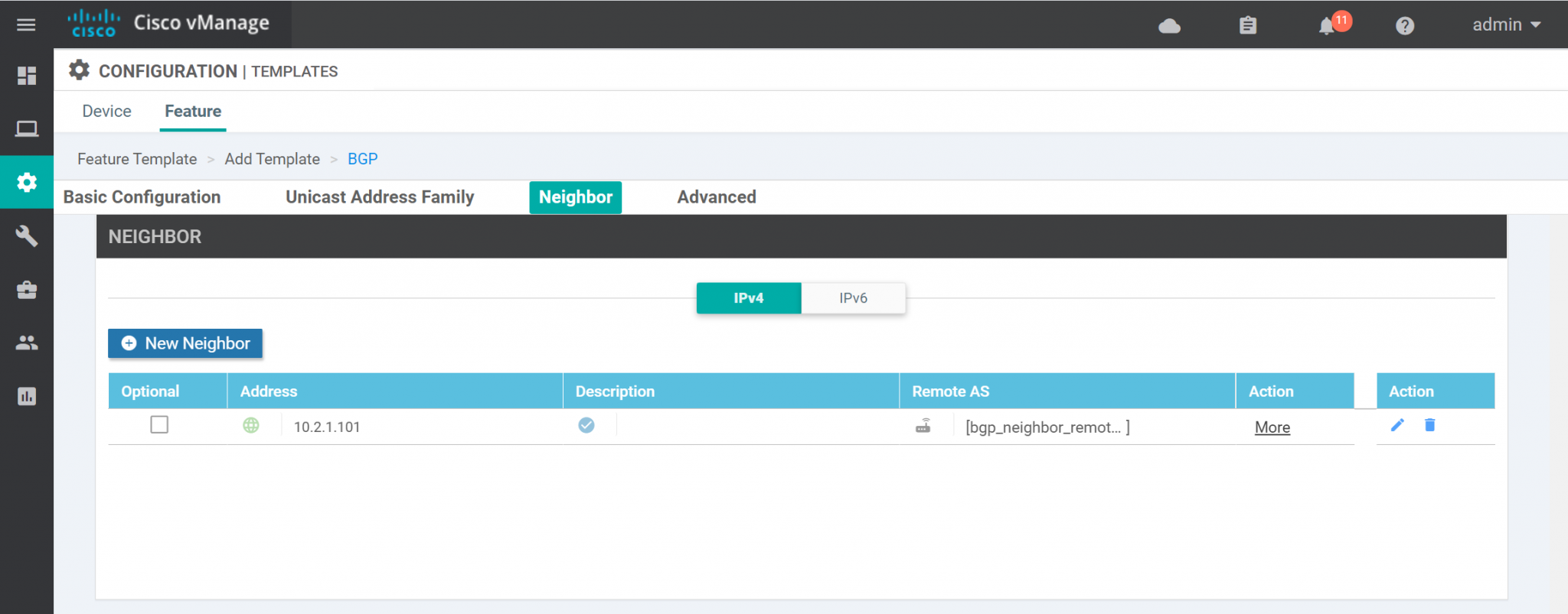 Cisco SD-WAN BGP Configuration