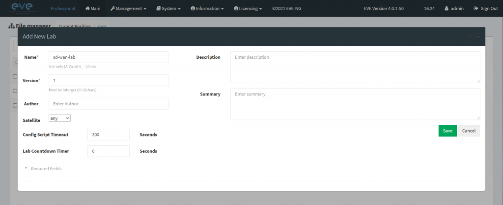 Cisco SD-WAN EVE-NG Lab Installation