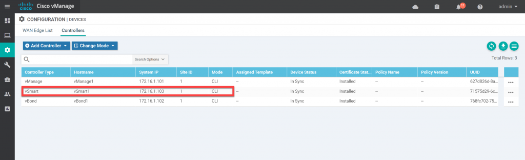 Cisco SD-WAN vSmart CLI Template