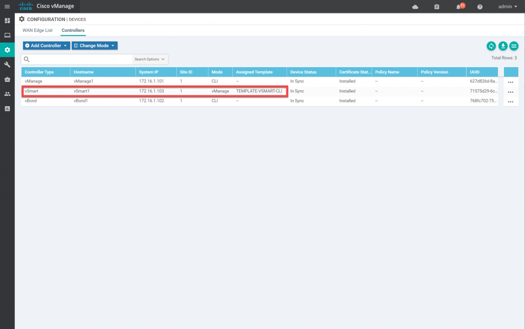 Cisco SD-WAN vSmart CLI Template